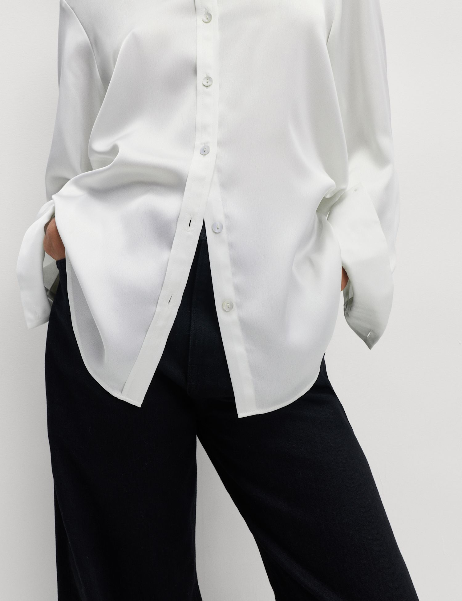 Satin Collared Shirt